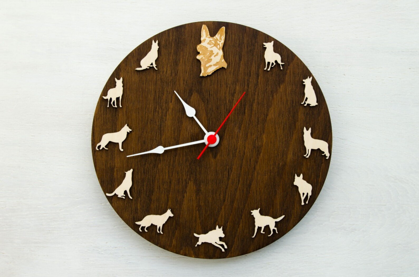 German Shepherd Portrait Clock Different Colors and Sizes - Etsy