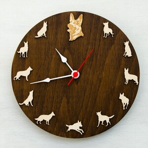German Shepherd Portrait Clock Different Colors and Sizes German ...