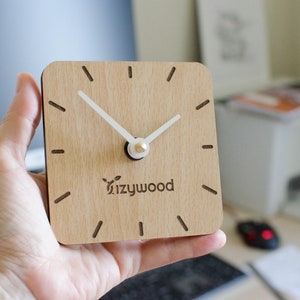 Corporate Gifts Desk Clock With Custom Logo - Etsy