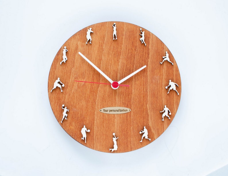 Basketball Clock Sport Gift for Sportsmen Home Decor Wood - Etsy