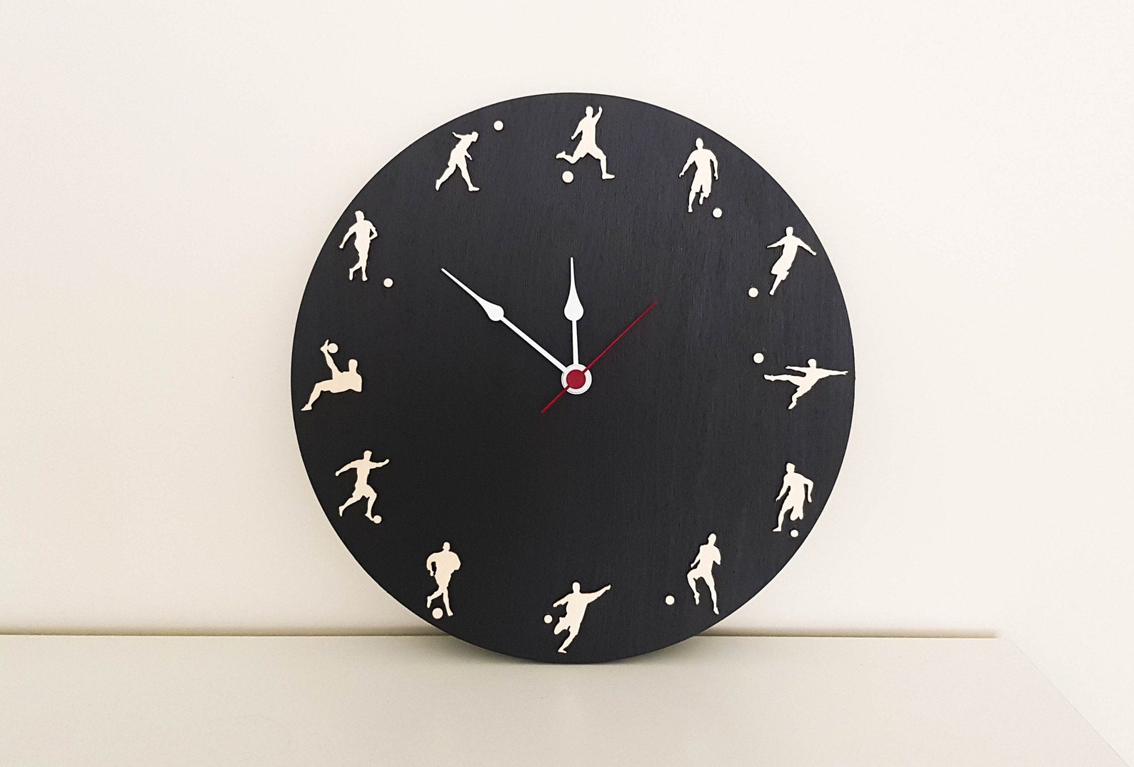Soccer Clock European Football Wooden Sport Decor Wood Clock - Etsy