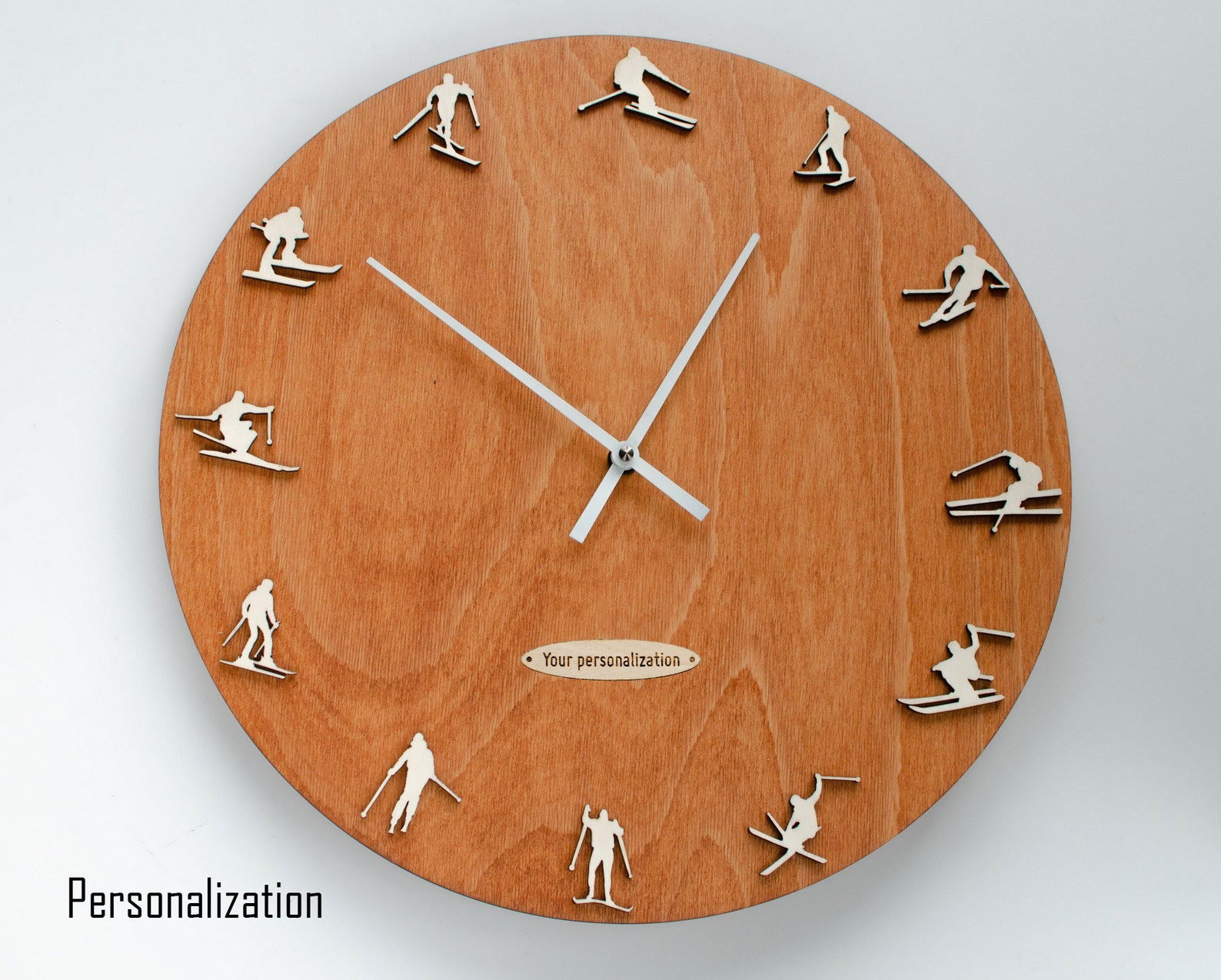 Personalized Ski Clock Ski Decor Skier Wall Art Decor - Etsy