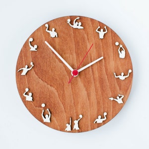 Water Polo Clock | Home Sport Decor | Water Polo Art Wall Decor ...