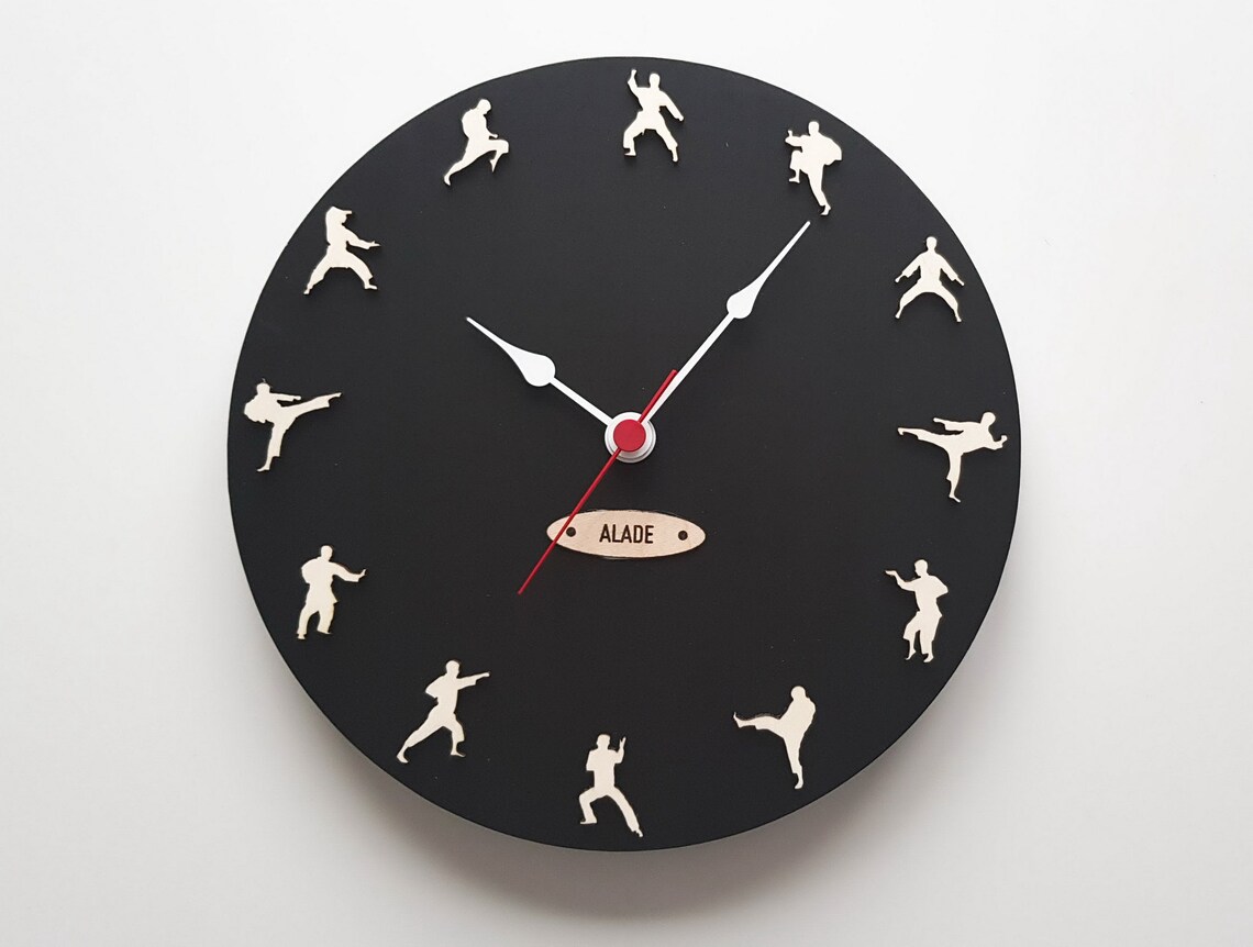 Karate Clock Taekwondo clock Karate Taekwondo gift | Etsy