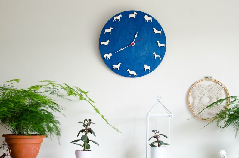 Dog Clock With Different Breeds Set1 Dog Family Gift Pet - Etsy