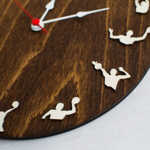 Water polo clock Home sport decor Water polo art wall | Etsy