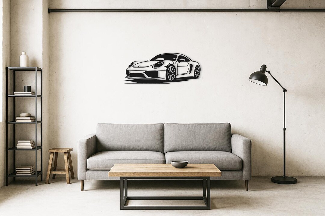 Black Car Wall Decor, Wood Wall Art for Auto Enthusiasts, Racing Sports ...