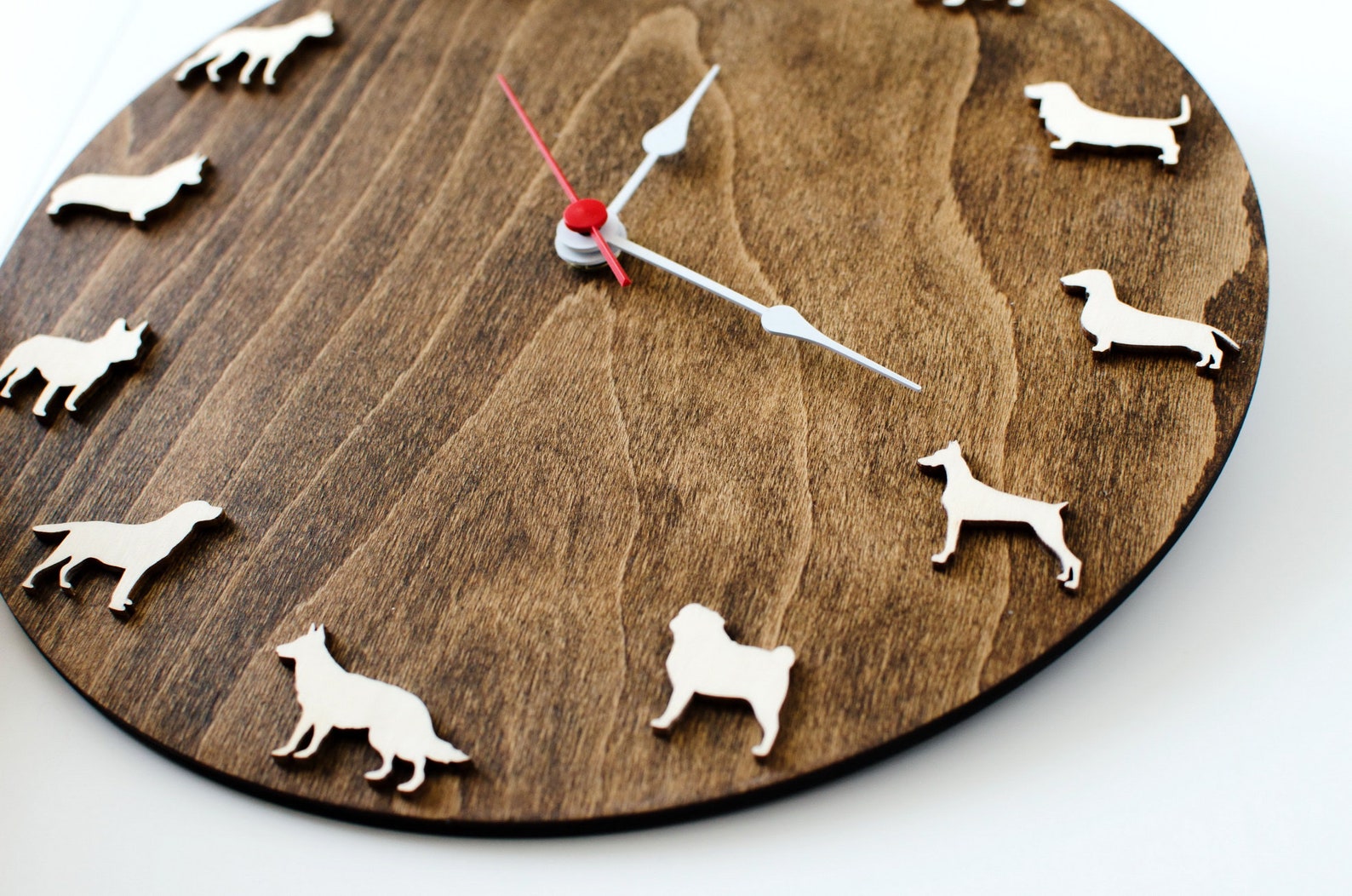 Dog Clock With Different Breeds Set1 Dog Family Gift Pet - Etsy