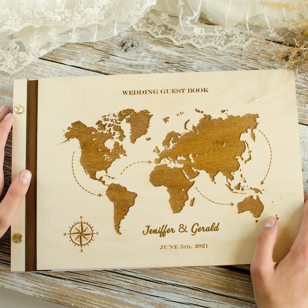 Map Guest Book - Etsy