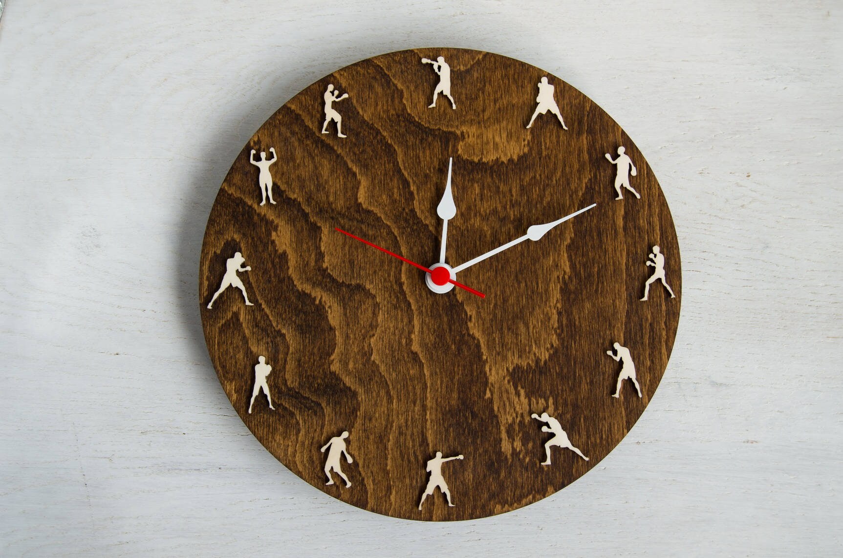 Boxing Clock Wall Clock With Boxers Martial Arts Home Decor | Etsy