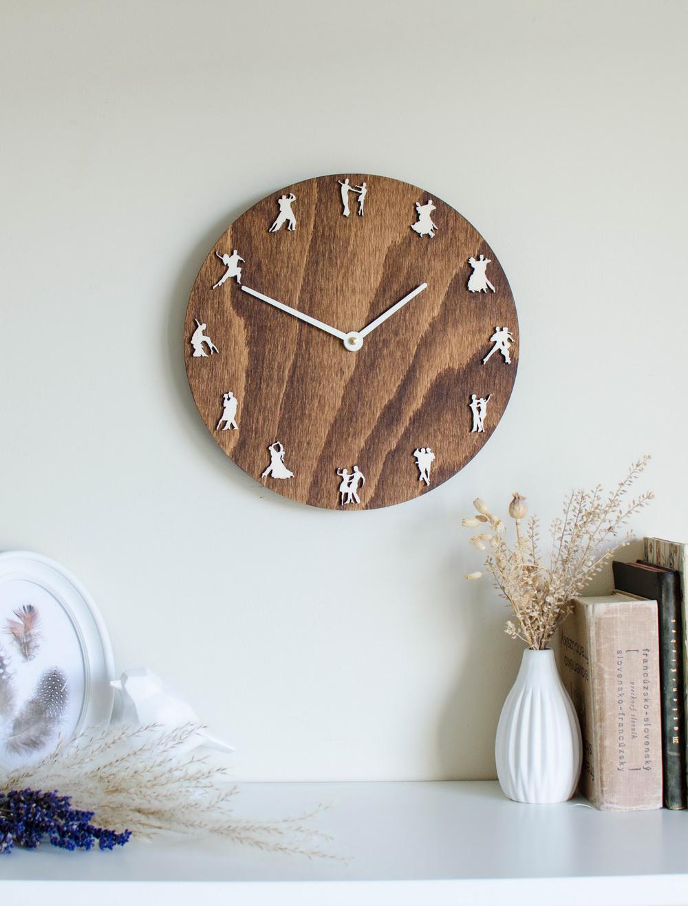 Ballroom Dance Clock, Wooden Gift for Dancing Couple, Dance Studio ...