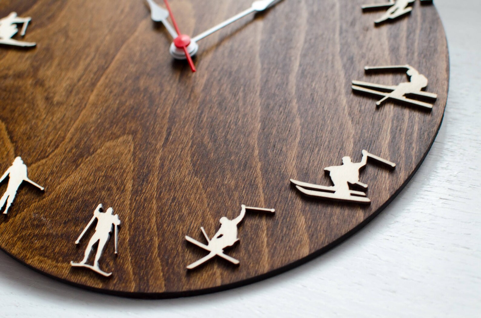 Personalized Ski Clock Ski Decor Skier Wall Art Decor - Etsy