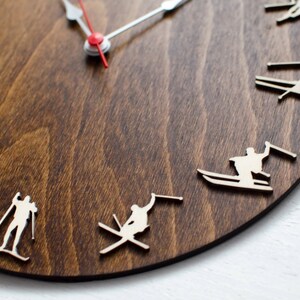 Personalized Ski Clock Ski Decor Skier Wall Art Decor Gift for Extreme ...