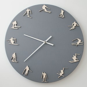 Personalized Ski Clock Ski Decor Skier Wall Art Decor Gift for Extreme ...