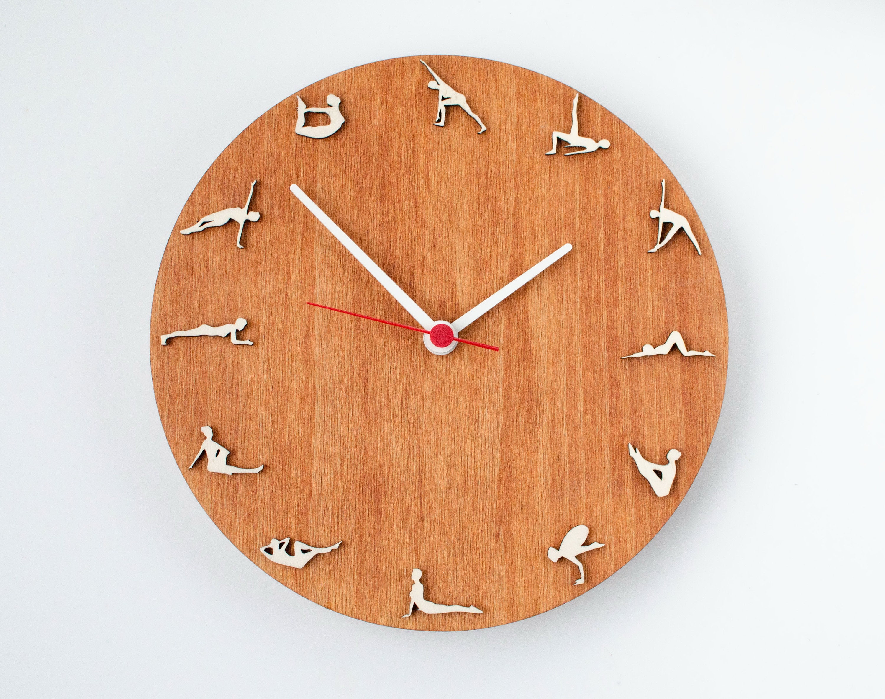 Stretching practice Pilates clock Pilates decor for studio - Etsy Nederland