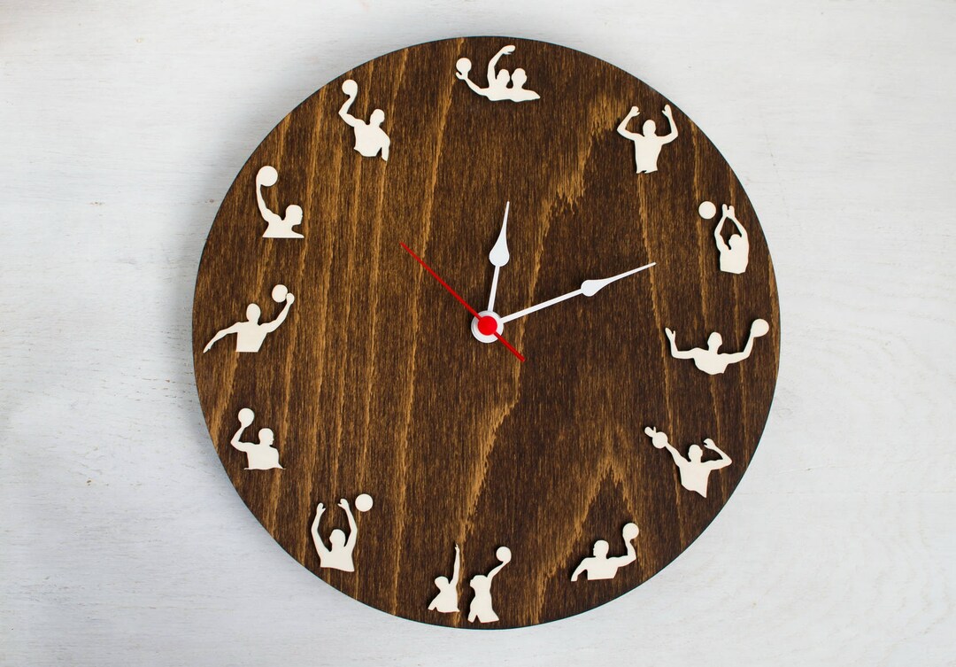 Water Polo Clock Home Sport Decor Water Polo Art Wall - Etsy