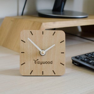 Corporate Gifts Desk Clock With Custom Logo - Etsy