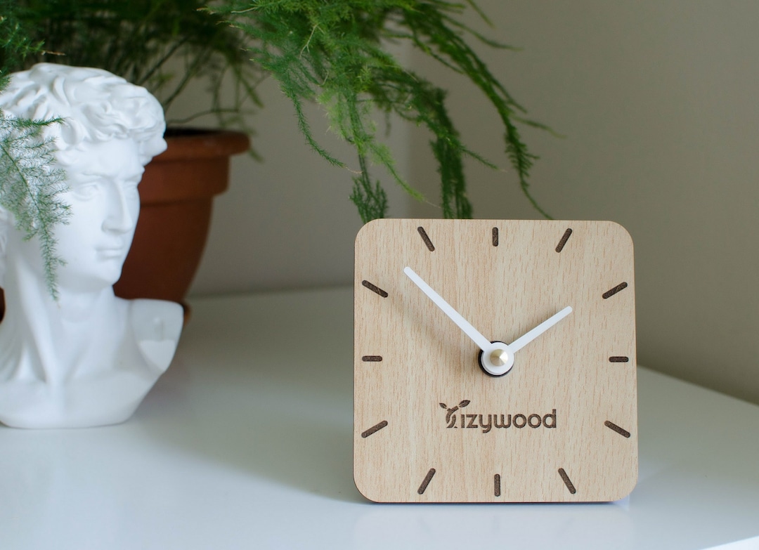Corporate Gifts Desk Clock With Custom Logo - Etsy