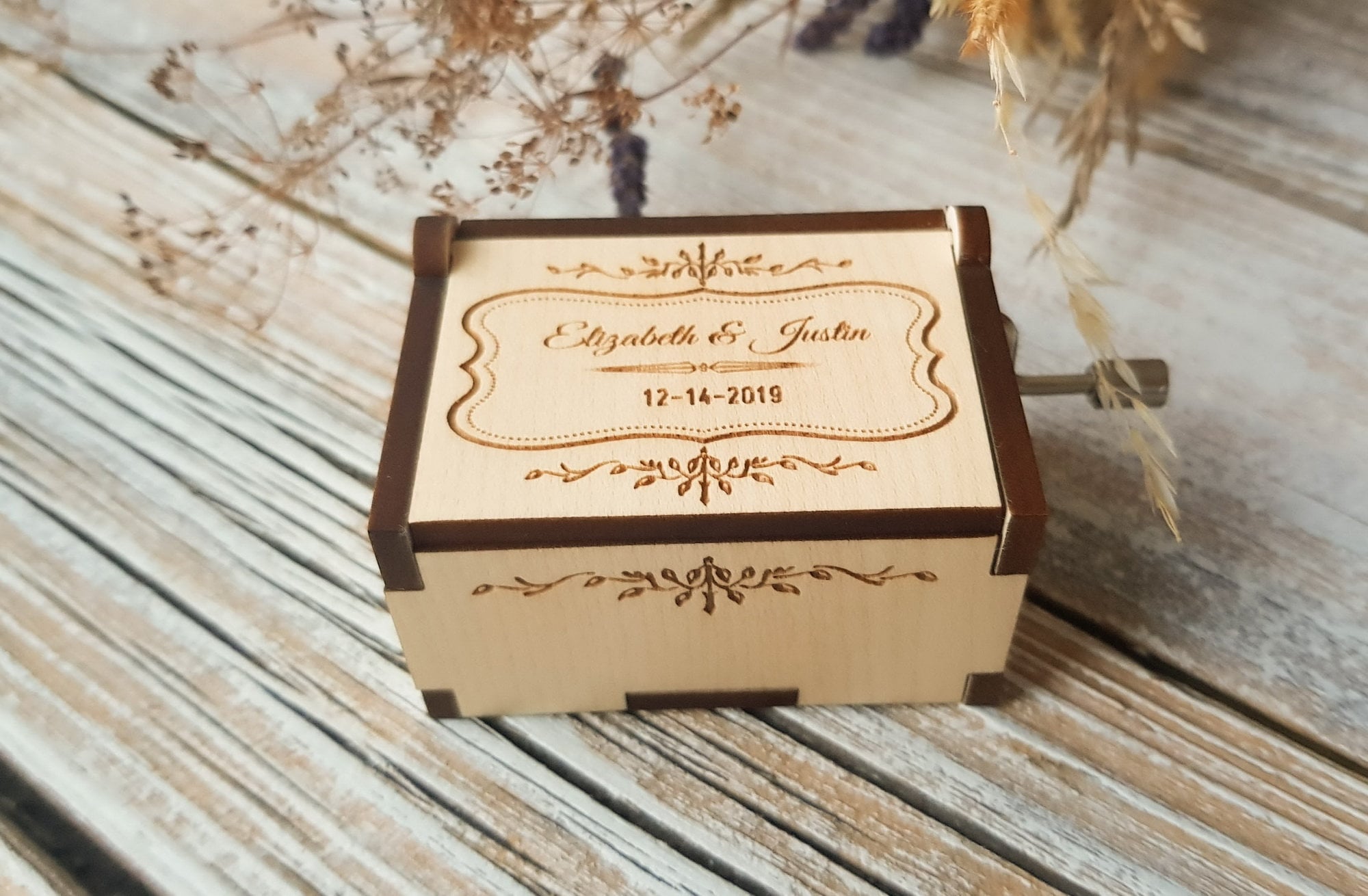 Music Box Personalized Gift for Couple Engraving Wooden - Etsy