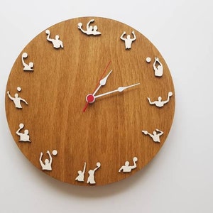 Water Polo Clock Home Sport Decor Water Polo Art Wall | Etsy