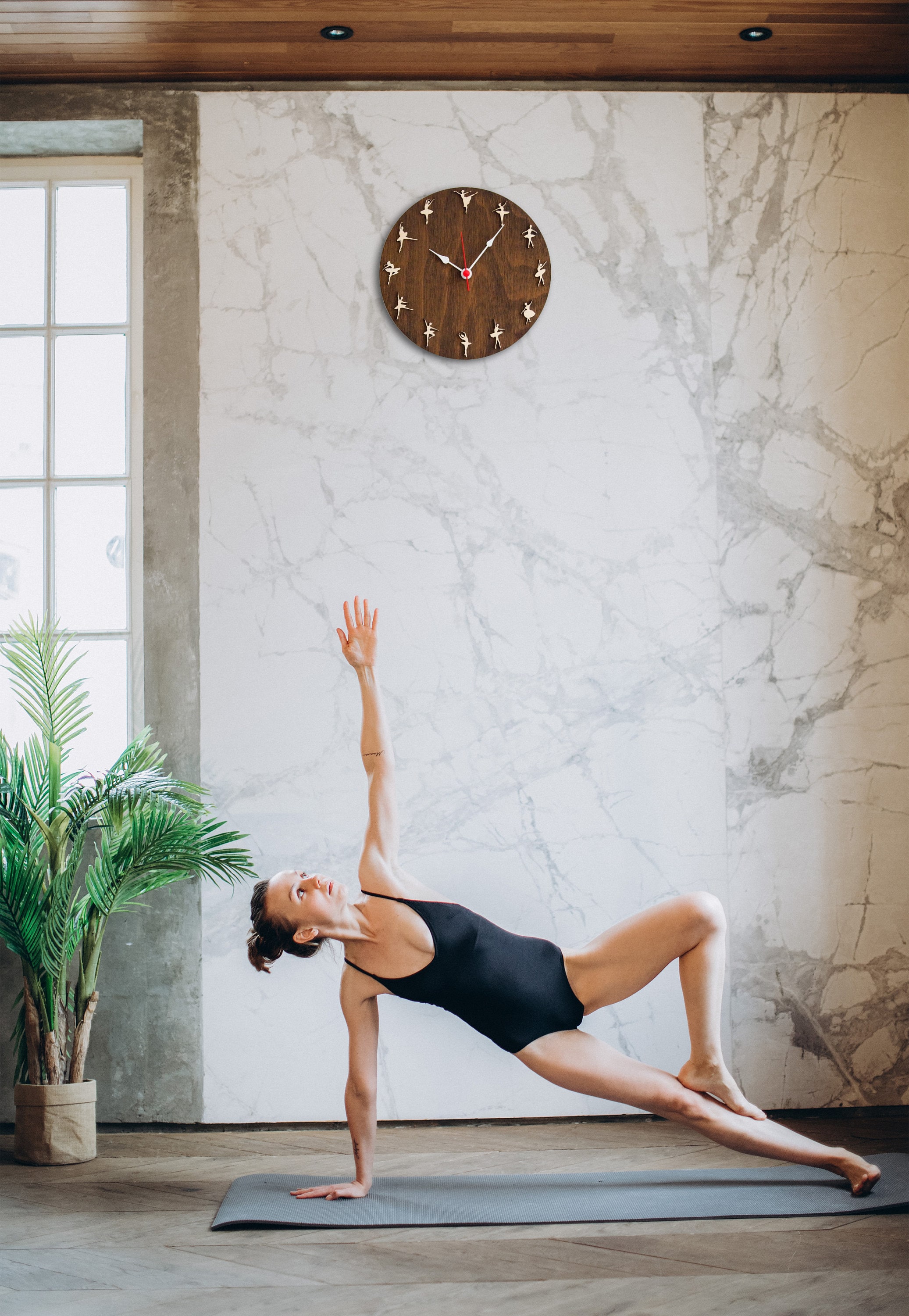 Ballet Wood Clock Wall Clock With Dancing Figures Ballerinas | Etsy