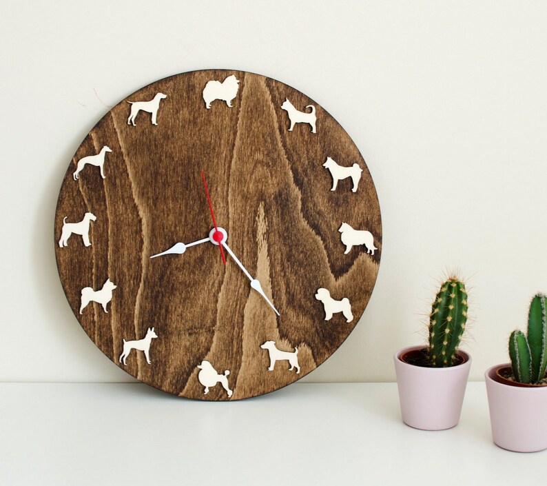Clock With Different Dogs Breeds Set2 Clock for Dog Lovers - Etsy