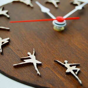 Ballet Wood Clock | Wall Clock With Dancing Figures Ballerinas ...