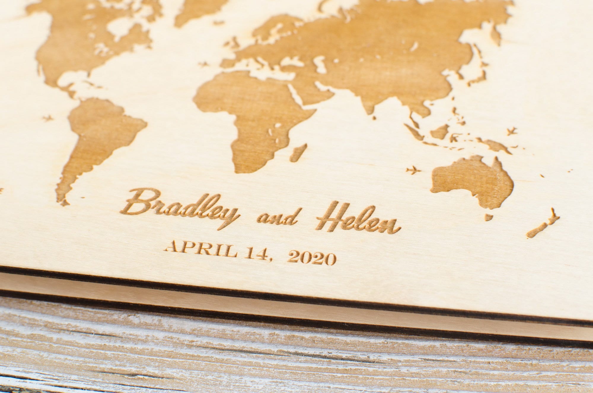 World Map Guestbook Travel Wedding Album Destination - Etsy