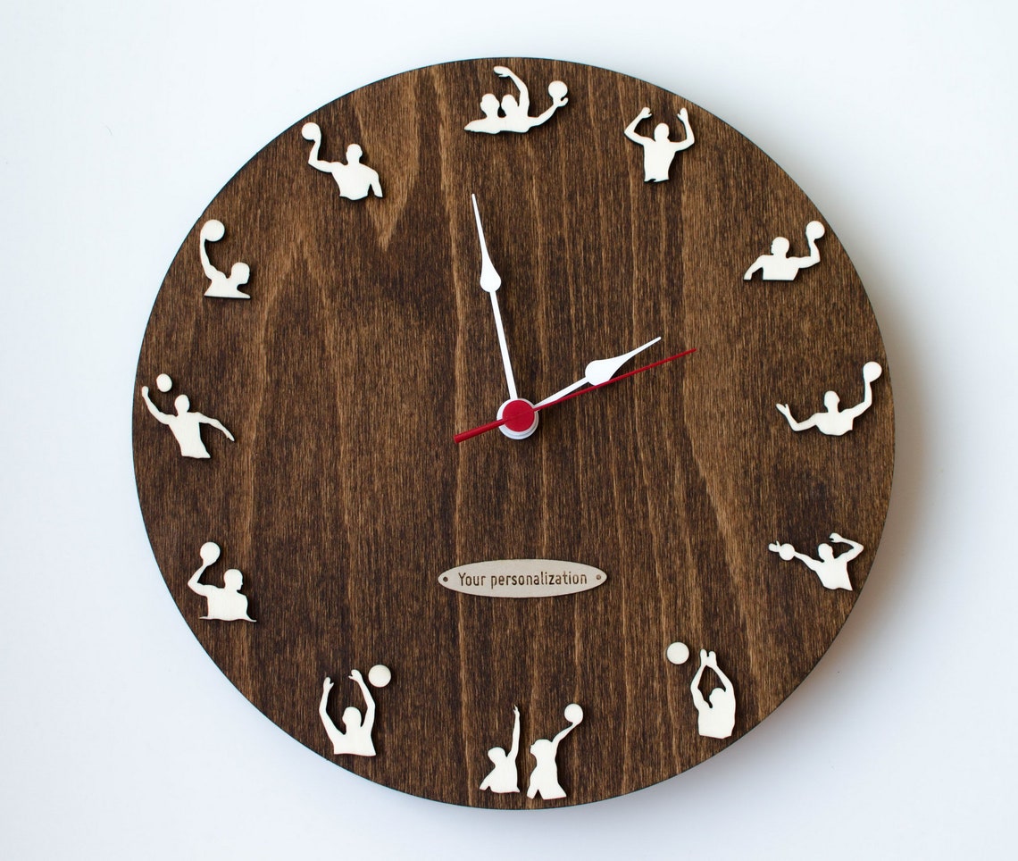Water Polo Clock Home Sport Decor Water Polo Art Wall - Etsy