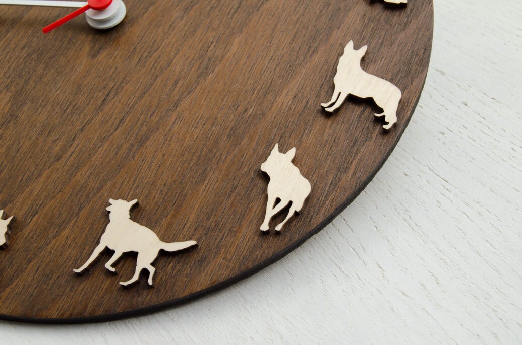 German Shepherd Portrait Clock Different Colors and Sizes | Etsy