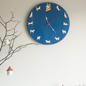 Husky Portrait Wood Clock | Family Dog Love | Husky Art Wall Decor ...