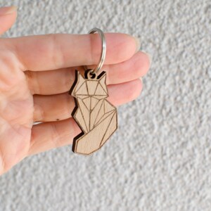 Fox Geometric Keychain, Modern Animal Design of Keychain, Trend Eco ...