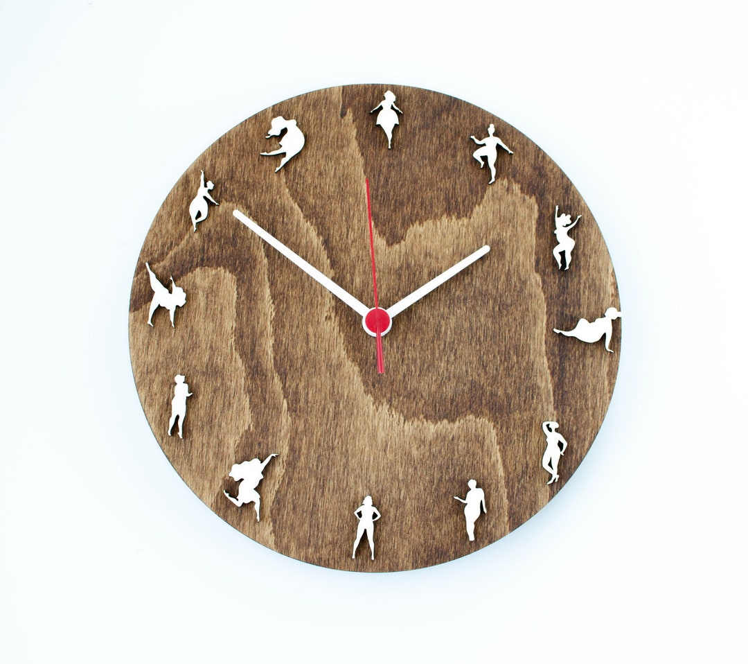 Body Positive Clock Wooden Wall Clock With Different Women - Etsy
