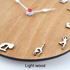 Yoga Clock Yoga Gift Wood Wall Clock Zen Om Gift for Yoga | Etsy