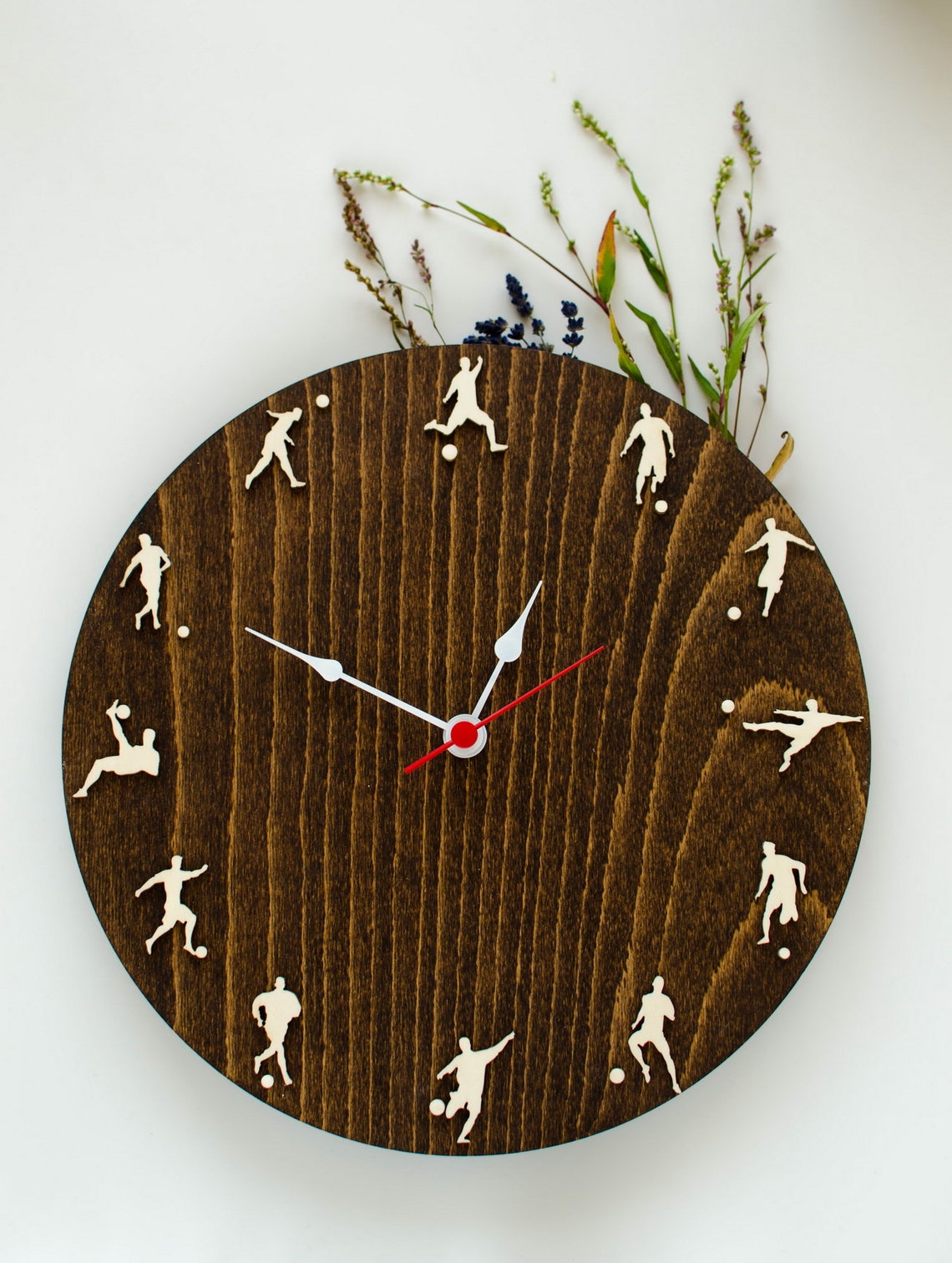 Soccer Clock European Football Wooden Sport Decor Wood Clock - Etsy