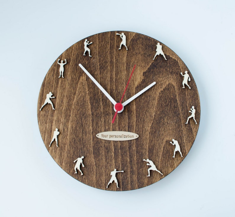 Boxing Clock, Wall Clock With Boxers, Martial Arts Home Decor, Gift for ...
