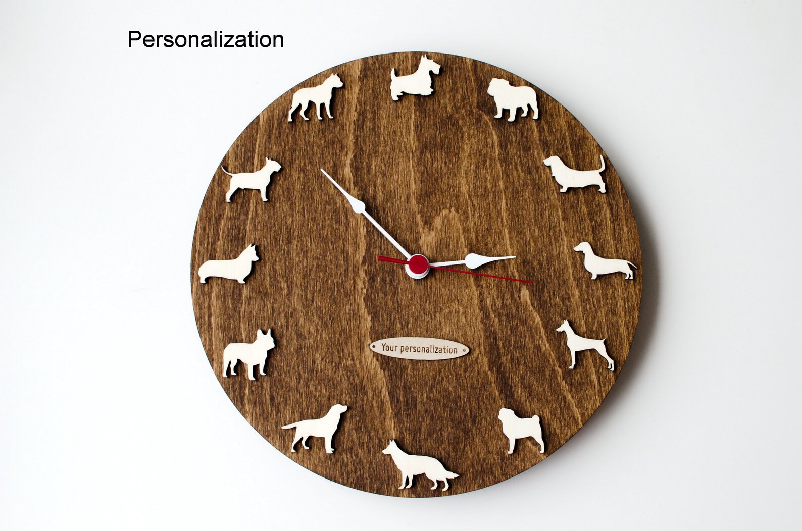 Dog Clock With Different Breeds Set1 Dog Family Gift Pet - Etsy