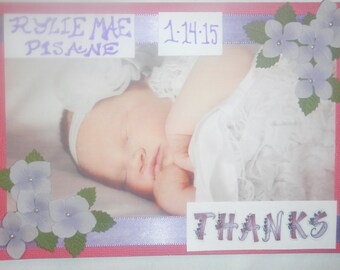 Baby thank you card | Etsy