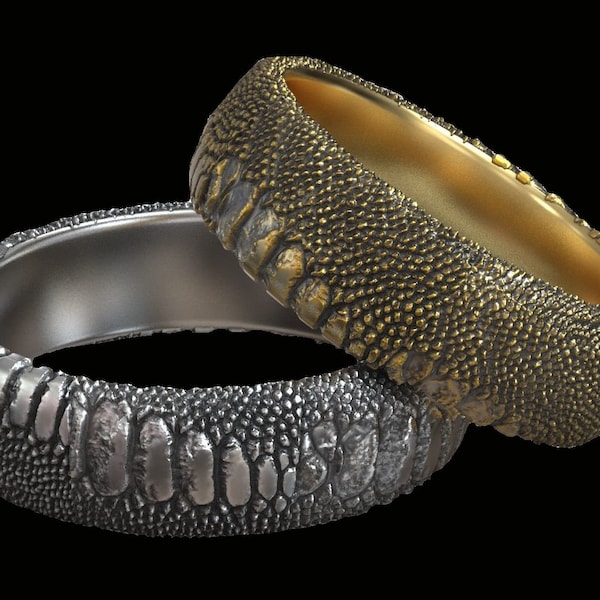 Snake Skin Ring - Etsy