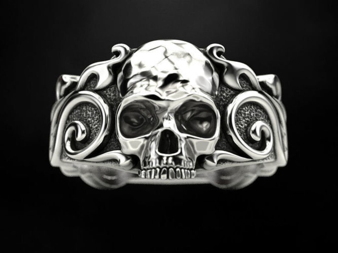 Sterling Silver Skull Rings Skull 925sterling Silver Ring - Etsy