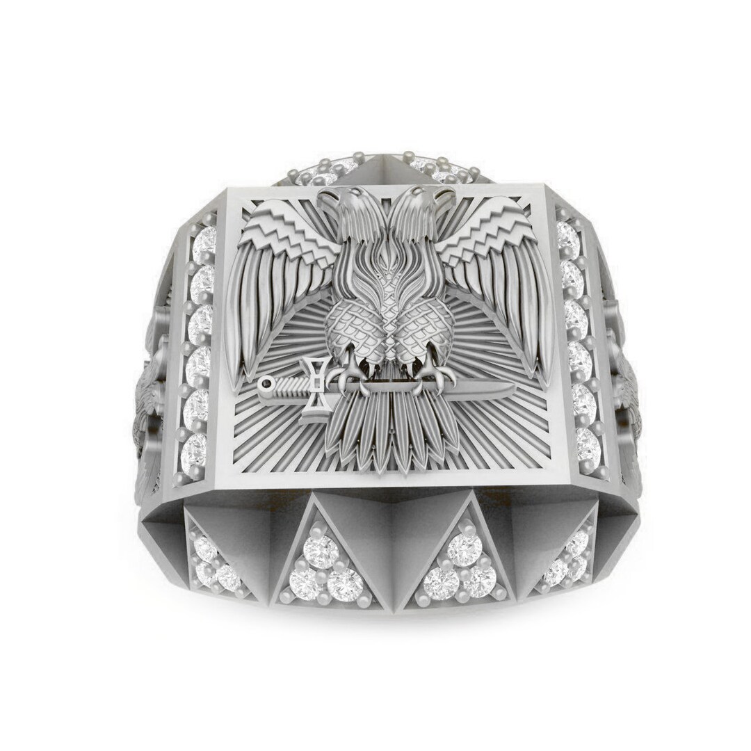 Double Headed Eagle Ring Sterling Silver Eagle Ring - Etsy