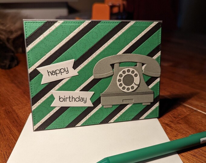 Rotary Phone Birthday Card - Etsy