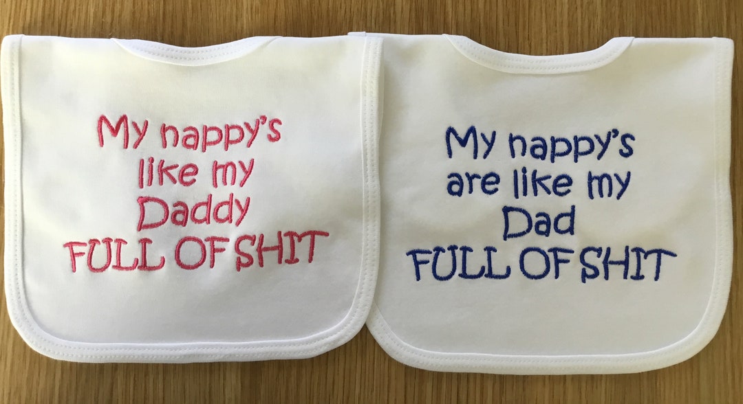 Funny, Fun, Personalised Baby Bib, Custom, Embroidered Bib, Baby Bib ...
