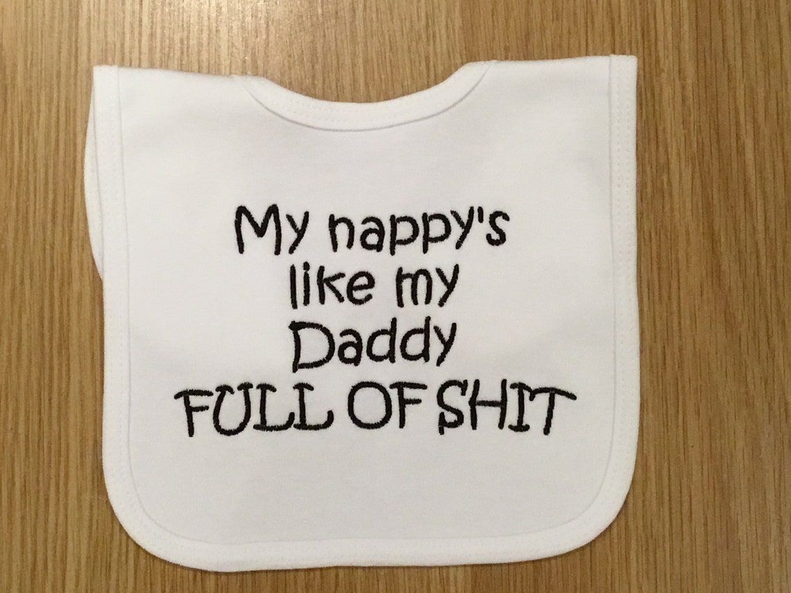 Funny, Fun, Personalised Baby Bib, Custom, Embroidered Bib, Baby Bib ...