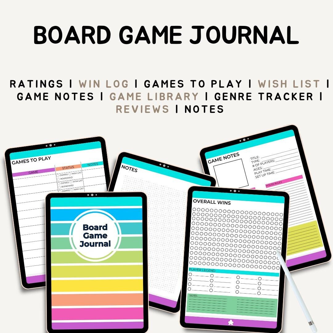 Board Game Journal - Etsy