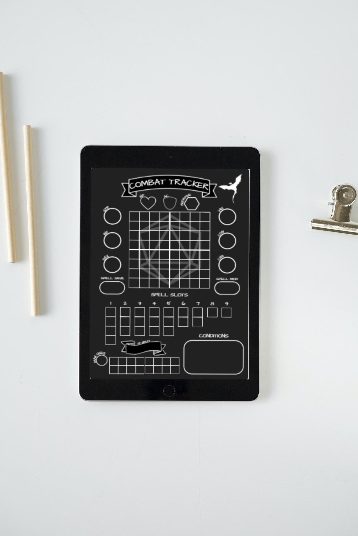 Digital D&D RPG Combat Tracker Digital Download 5 Colorways - Etsy