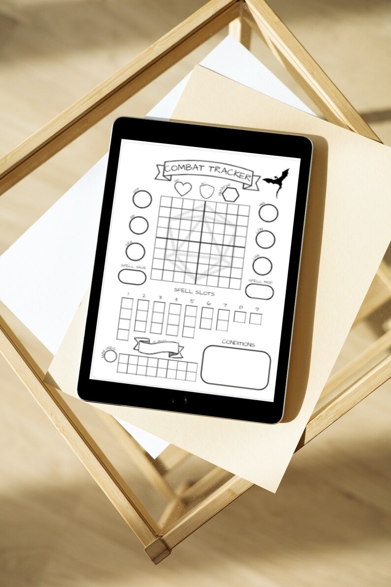Digital D&D RPG Combat Tracker Digital Download 5 Colorways - Etsy