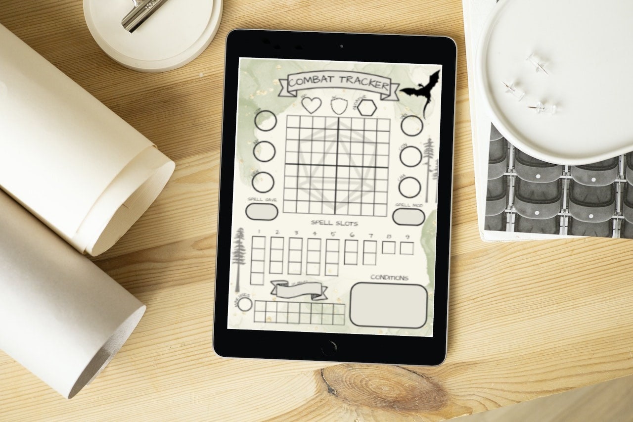Digital D&D RPG Combat Tracker Digital Download 5 Colorways - Etsy