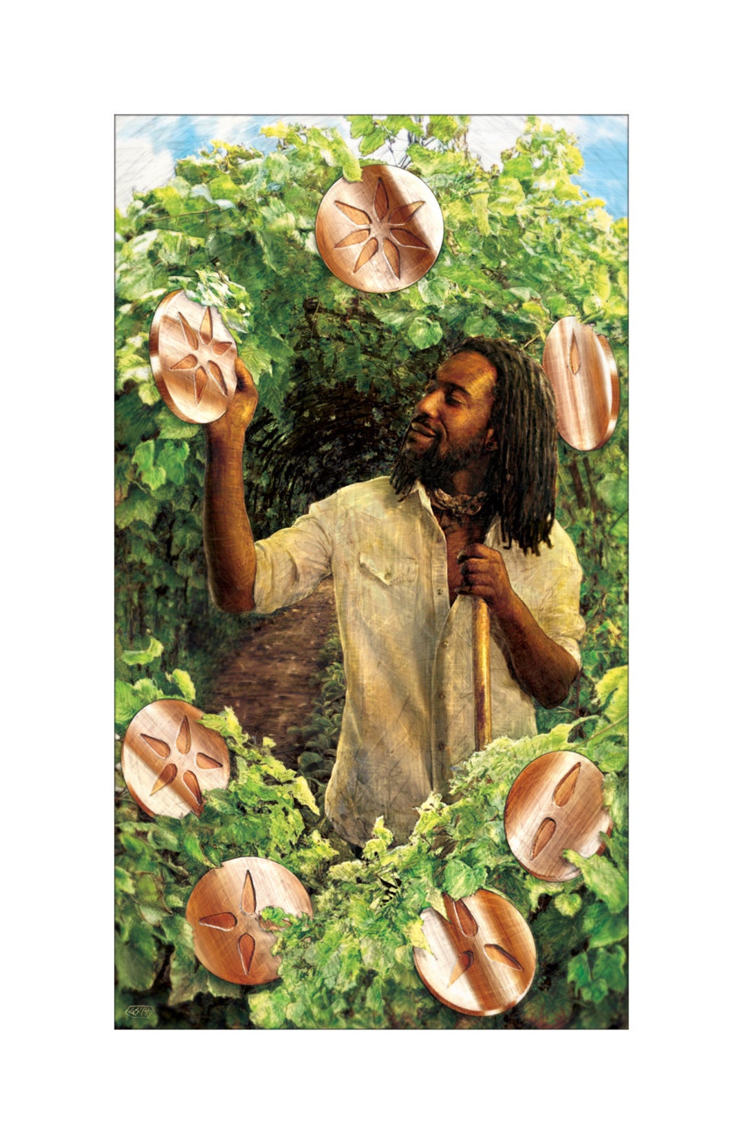 Seven of Coins - Tarot Fine Art Print - Etsy