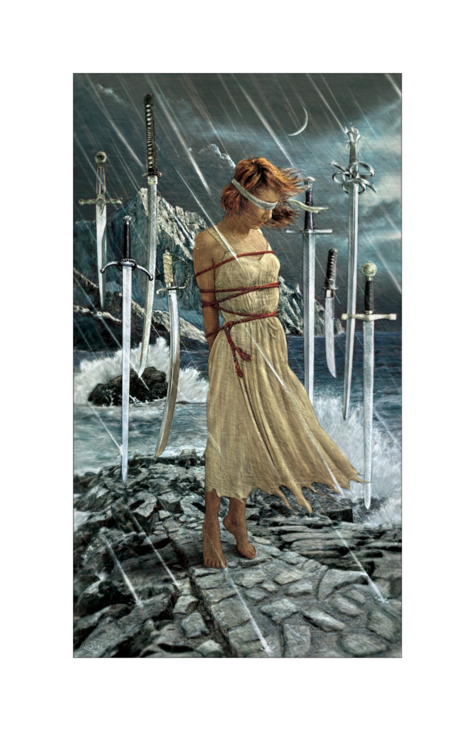 Ocho de Espadas - Tarot Bellas Artes Impresión - Etsy España